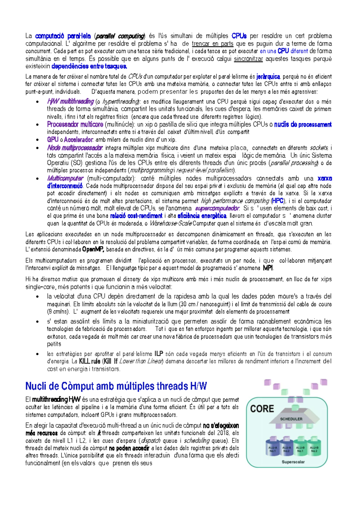 Computadores Paralelos T2 Apunts AA Cat sd pdf calculo - La computació paral·lela (parallel ...