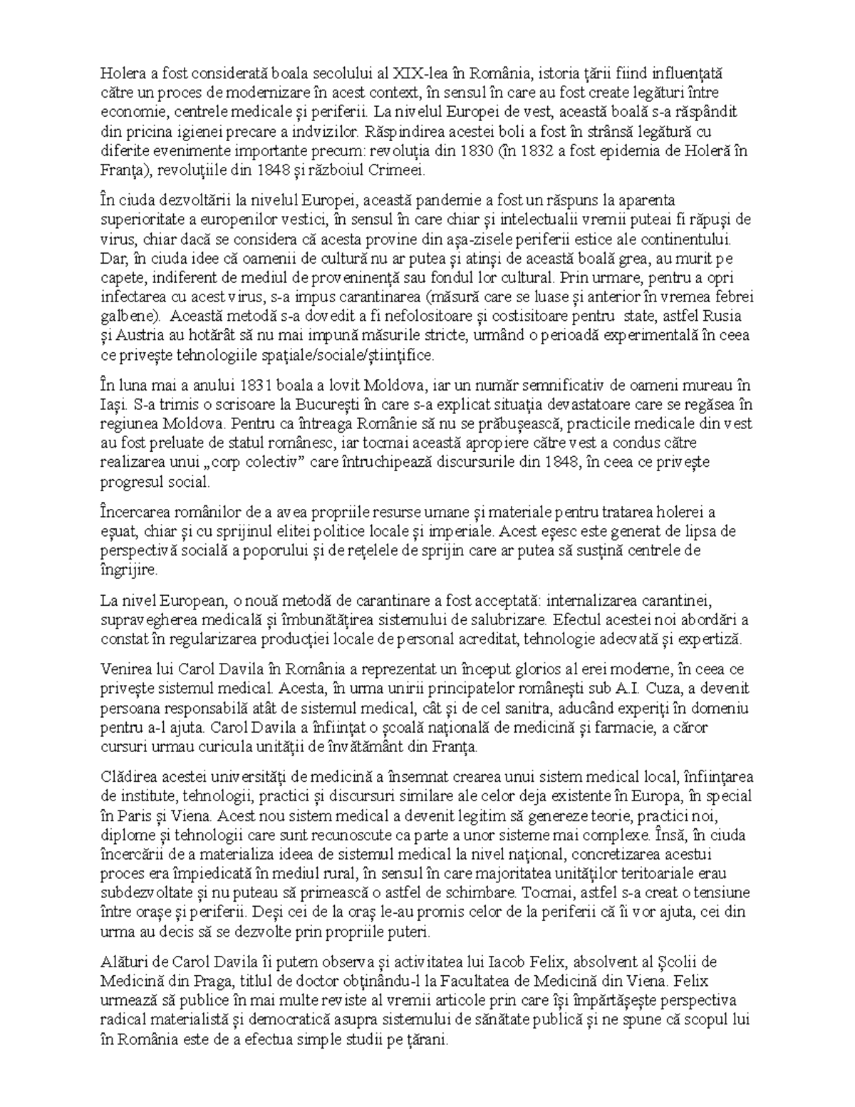 Despre holera - Holera a fost considerată boala secolului al XIX-lea în ...