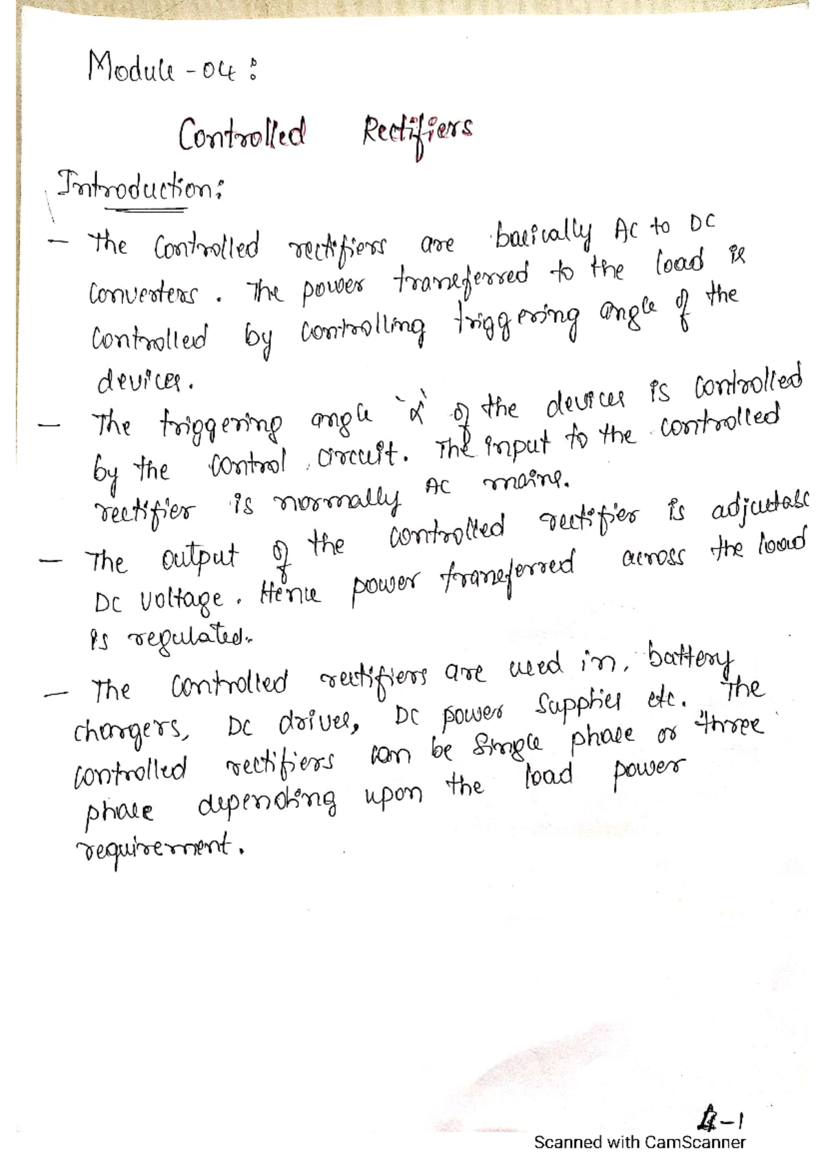 Module 4 - Power electronics - Studocu