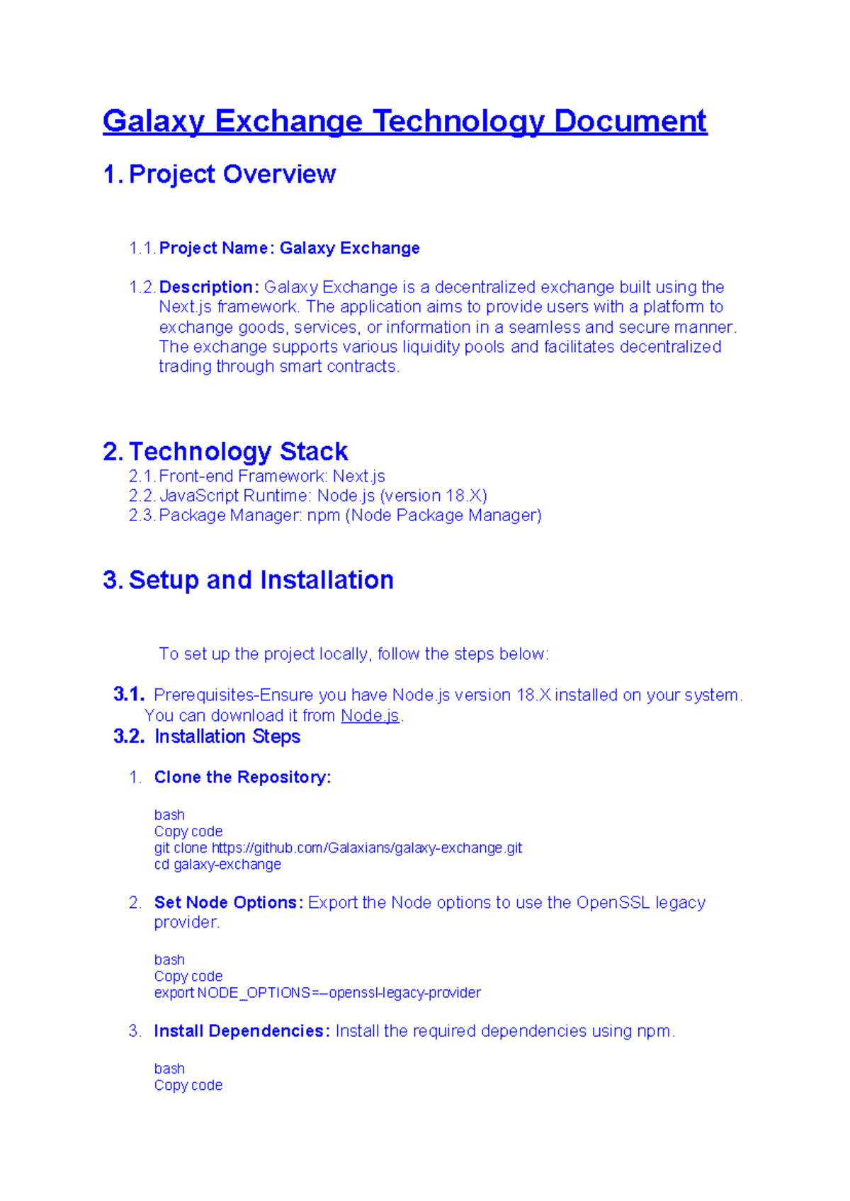 Galaxy Exchange Technology Document Formatted - Galaxy Exchange ...