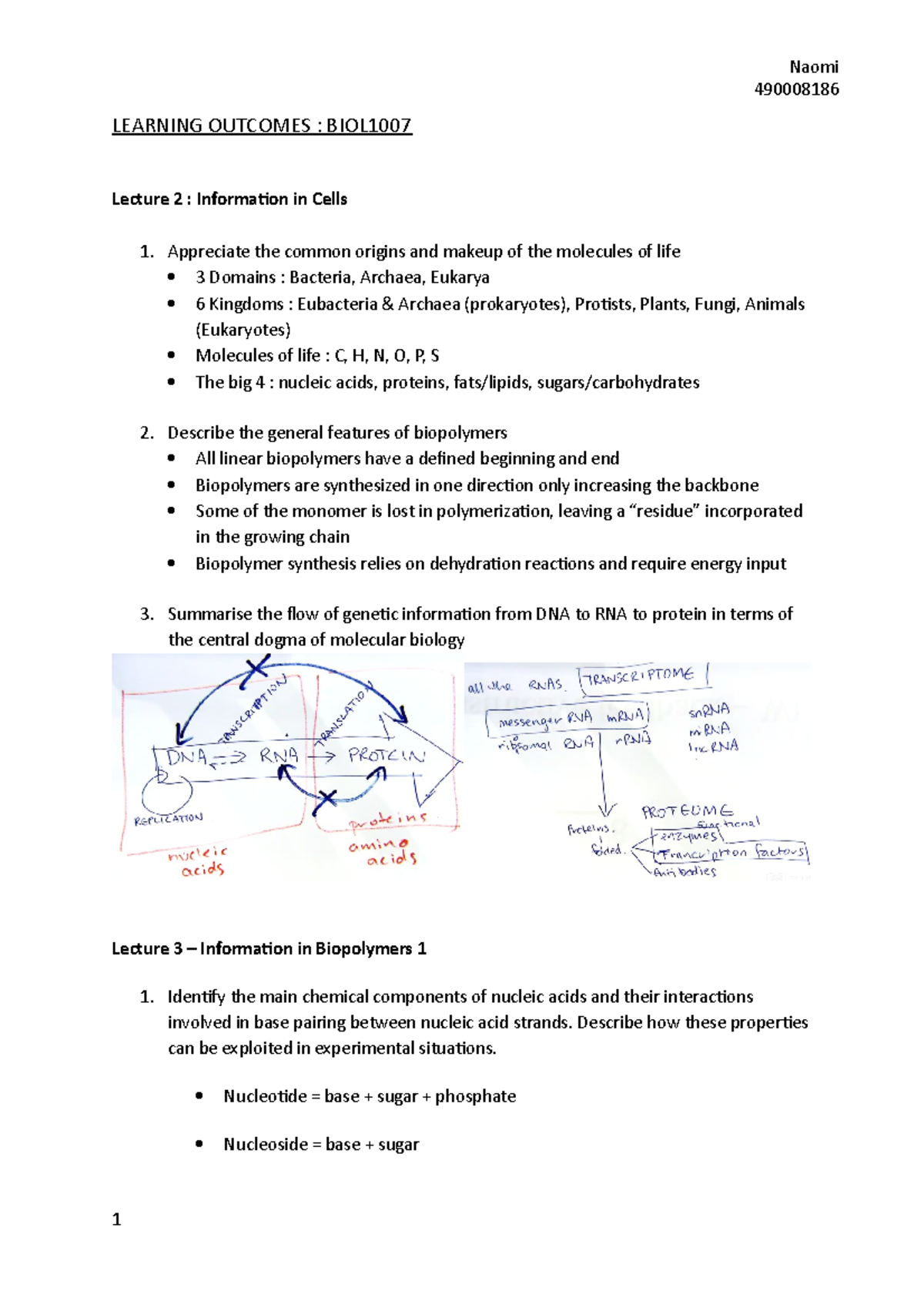 Molecules-notes - Lecture notes 1-13 - 490008186 LEARNING OUTCOMES ...