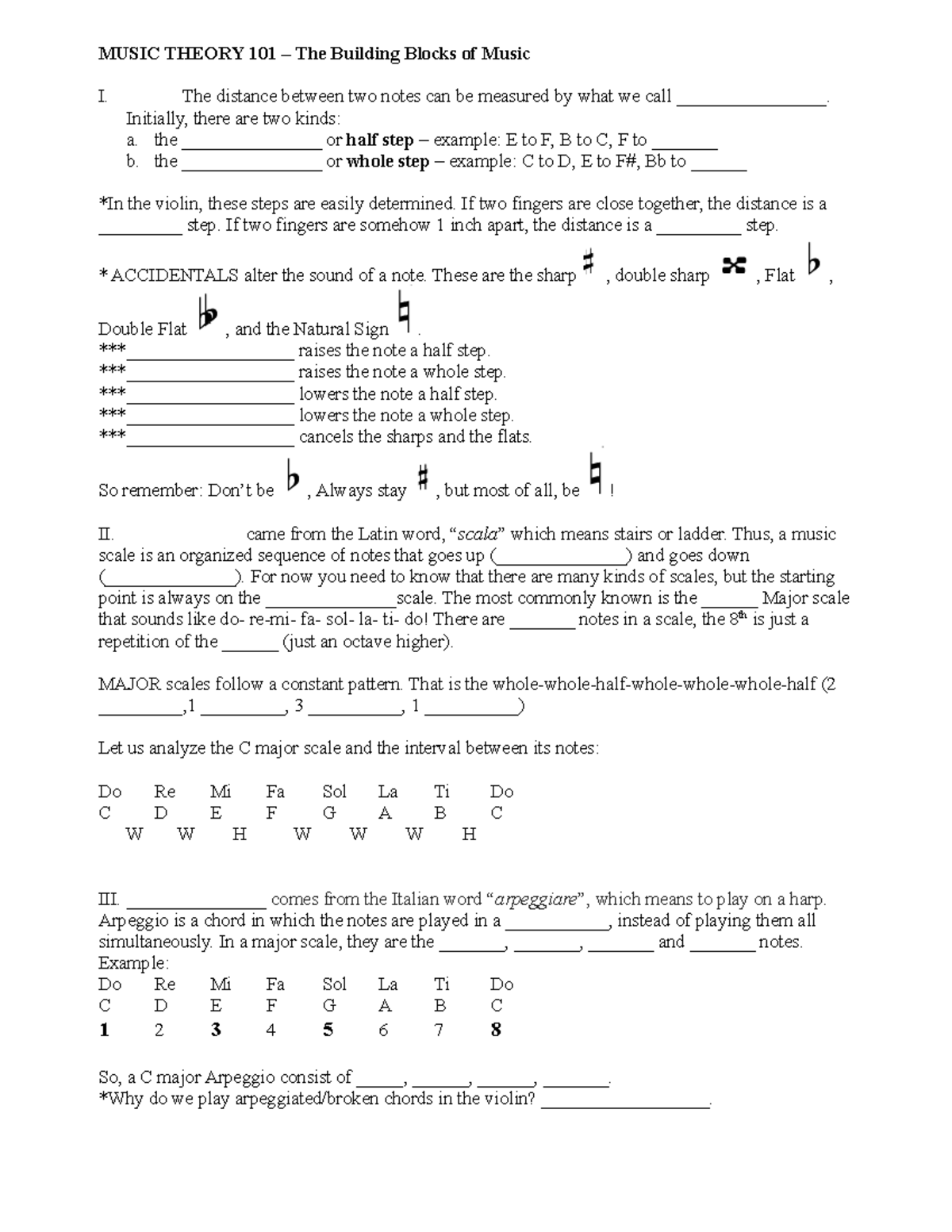 374013122 Music Theory 101 Lecture 1 - MUSIC THEORY 101 – The Building ...