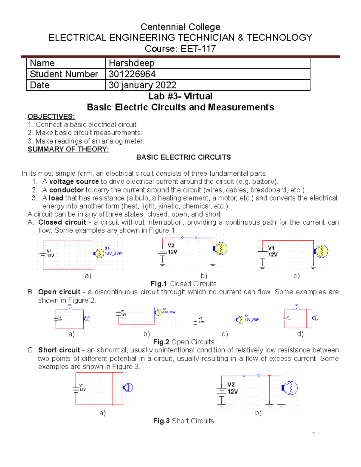 EET-117 LAB 3 22W (1) - this file is the answers of lab 3 in electric ...