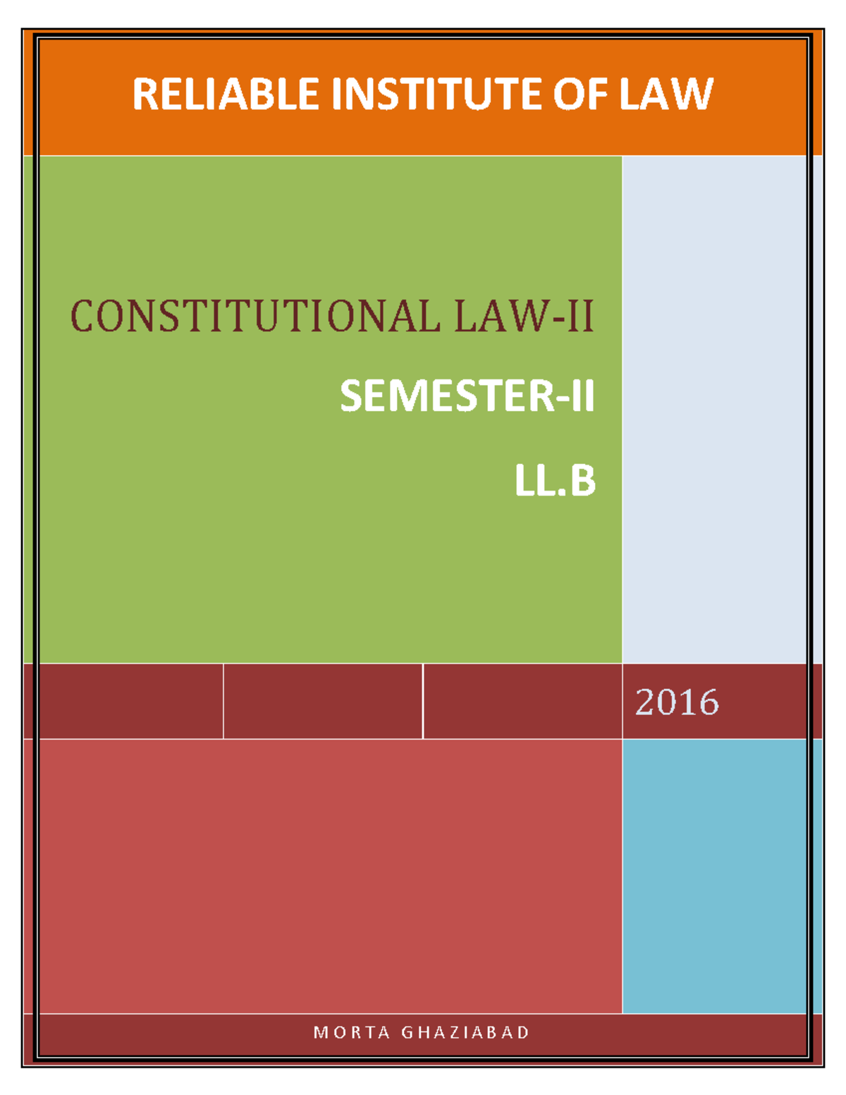 Constitution Law LLB Honours - RELIABLE INSTITUTE OF LAW 2016 ...
