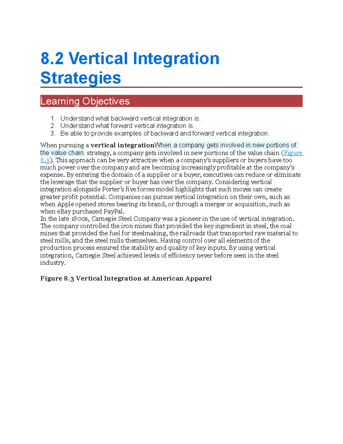 8.2 Vertical Integration Strategies - 8 Vertical Integration Strategies ...