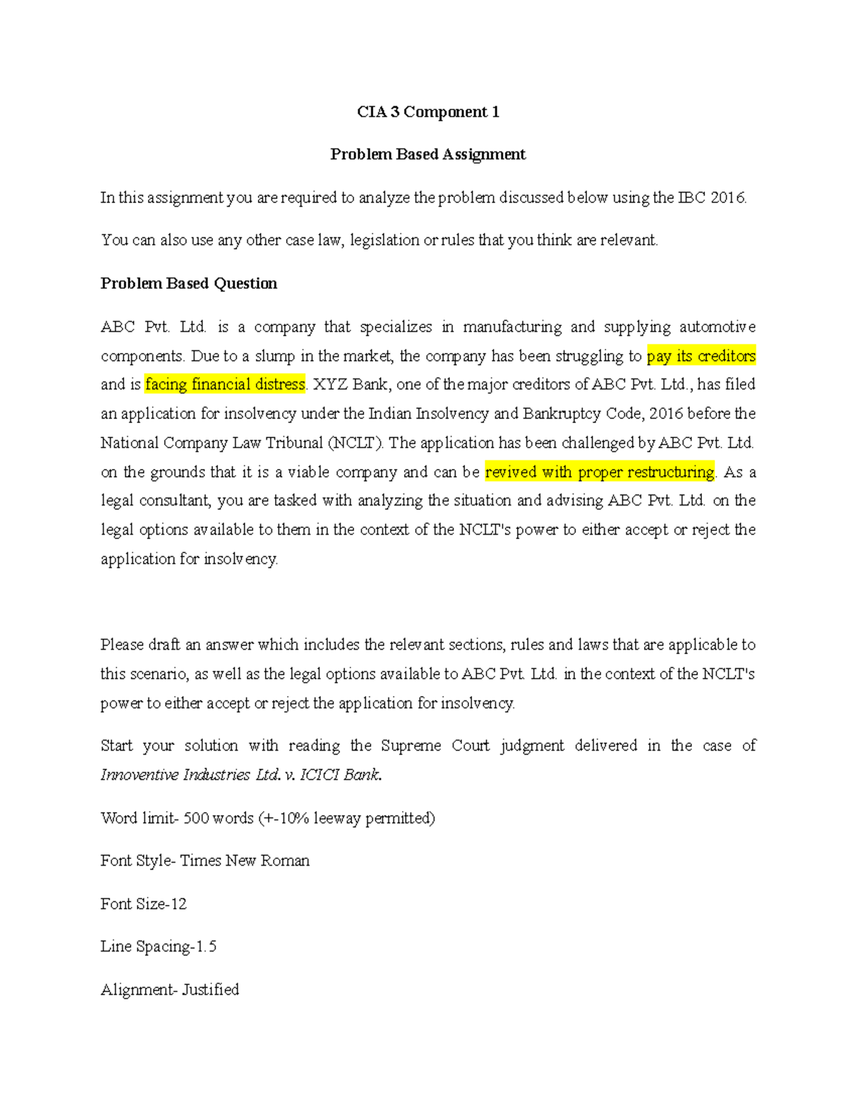 CIA 3 Component 1 - Media report analysis - CIA 3 Component 1 Problem ...
