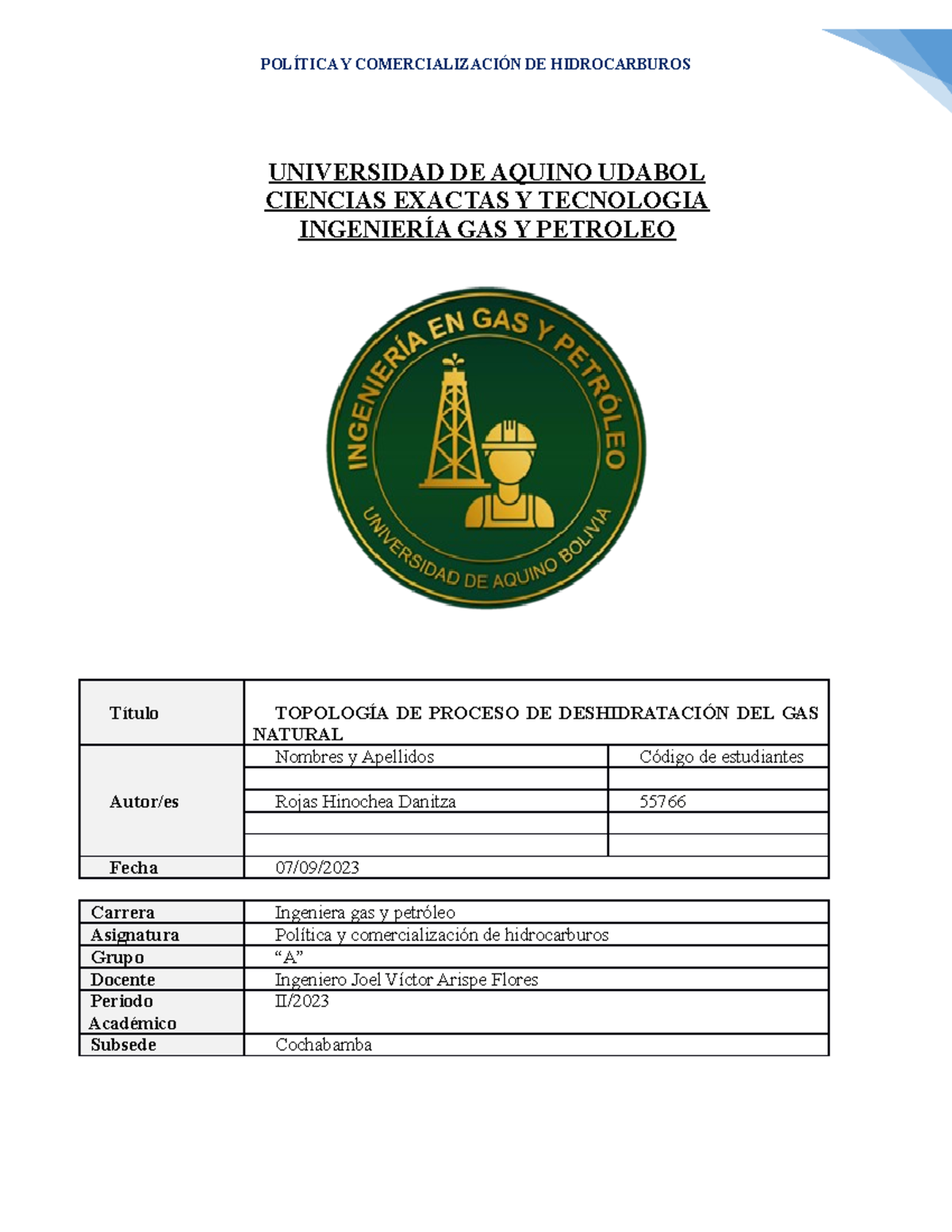 Politica Y Comercializacion - UNIVERSIDAD DE AQUINO UDABOL CIENCIAS ...