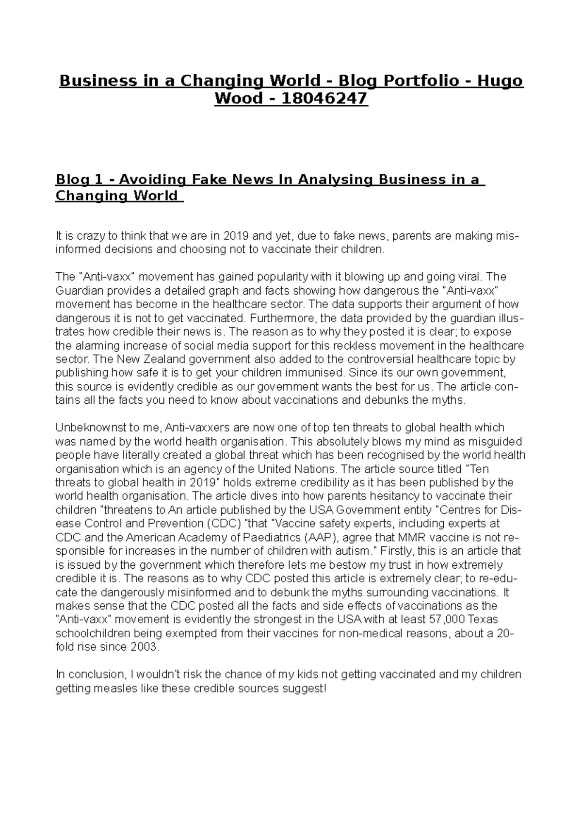 Business IN A Changing World Portfolio - Business in a Changing World ...