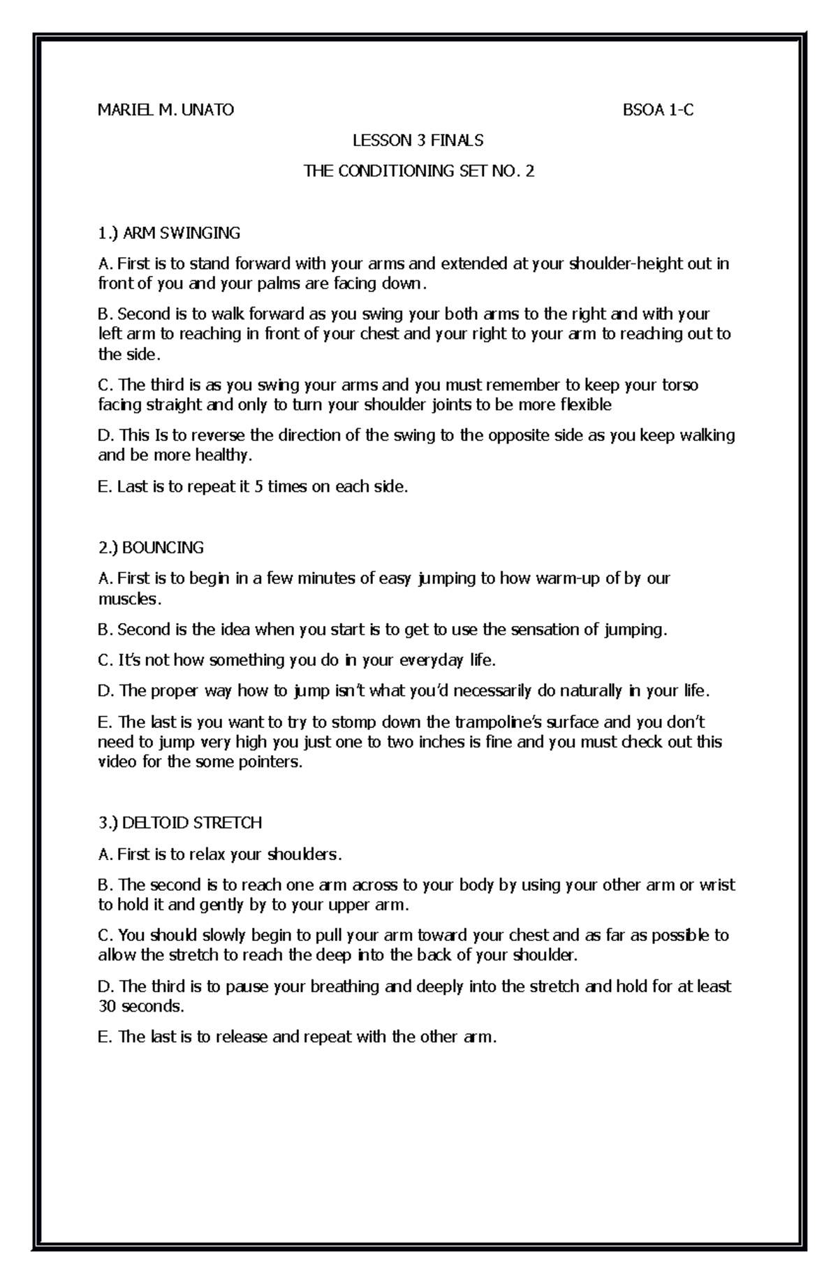 Unato, Mariel BSOA 1-C Finals ( Lesson 3 & 4) - MARIEL M. UNATO BSOA 1 ...