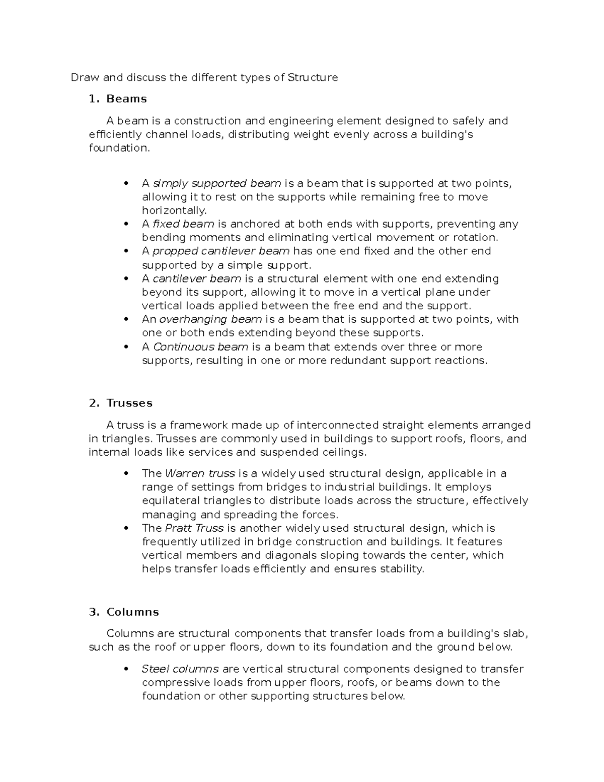 Activity No. 1 - Draw and discuss the different types of Structure ...
