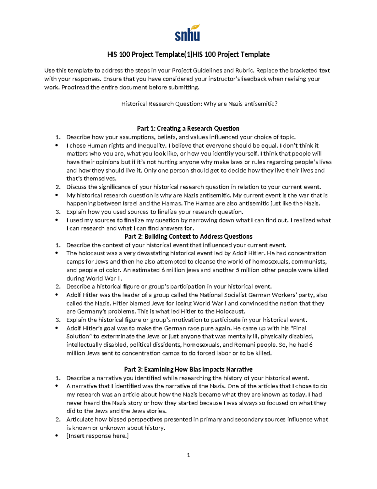 HIS 100 Project Template - HIS 100 Project Template(1)HIS 100 Project ...