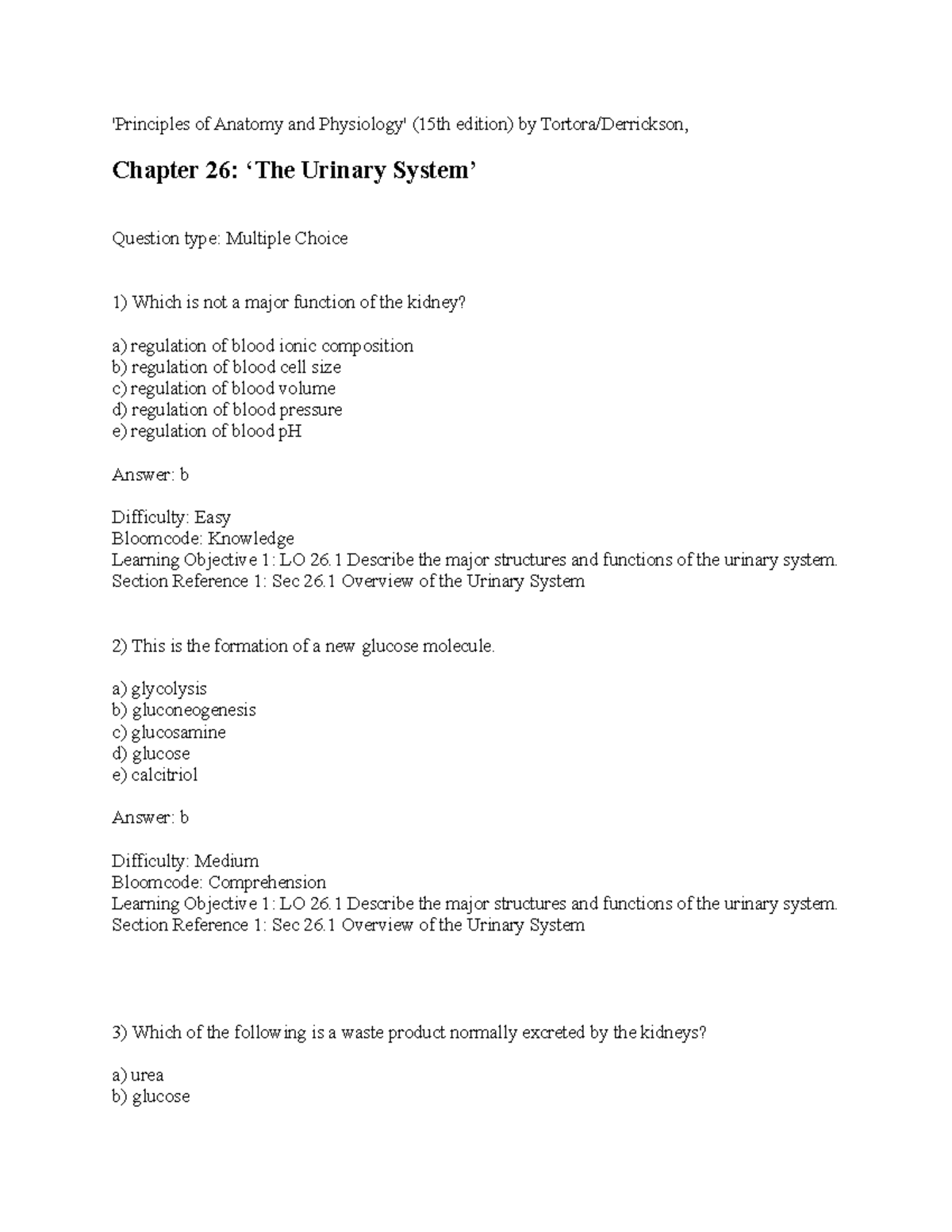 Tortora Anatomy Physiology Chapter 26The Urinary System-1 - 'Principles ...