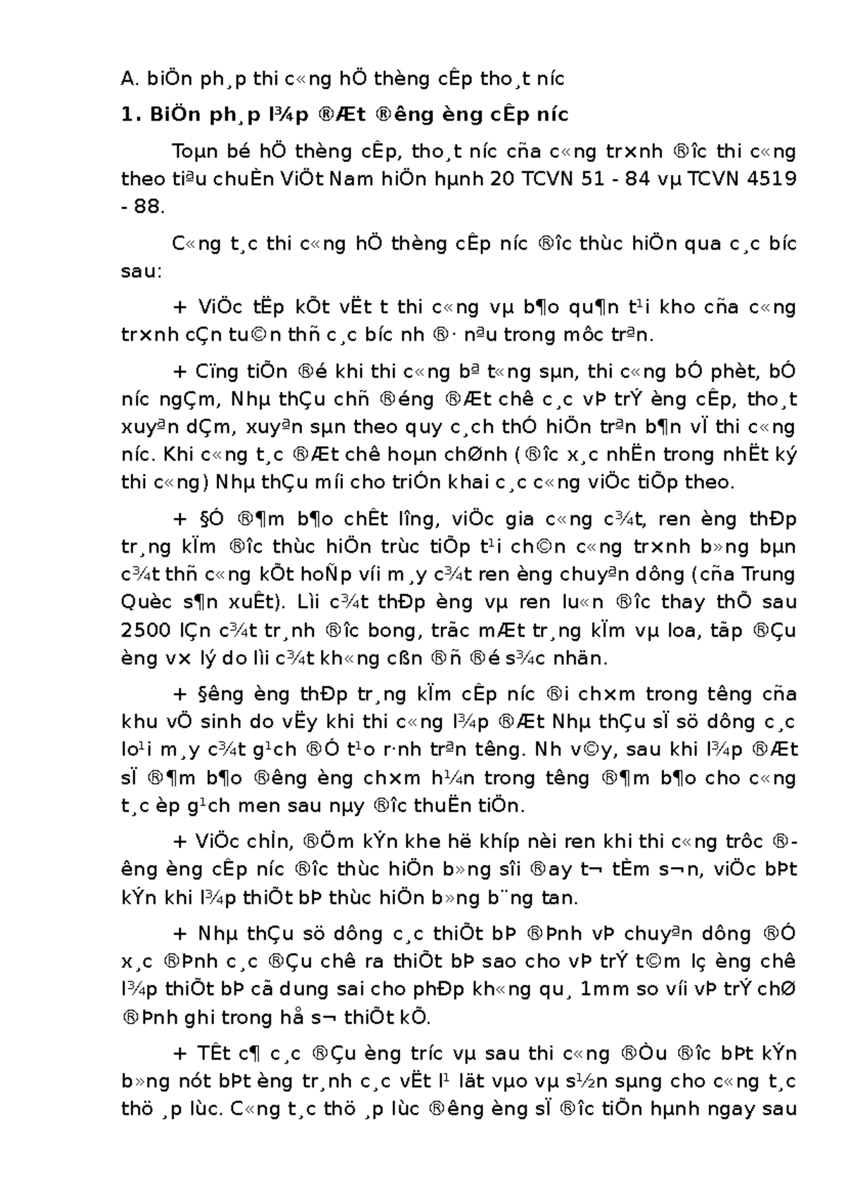 BPTC-dien nuoc - nothing - A. biÖn ph ̧p thi c«ng hÖ thèng cÊp tho ̧t níc BiÖn ph ̧p l¾p ®Æt ...