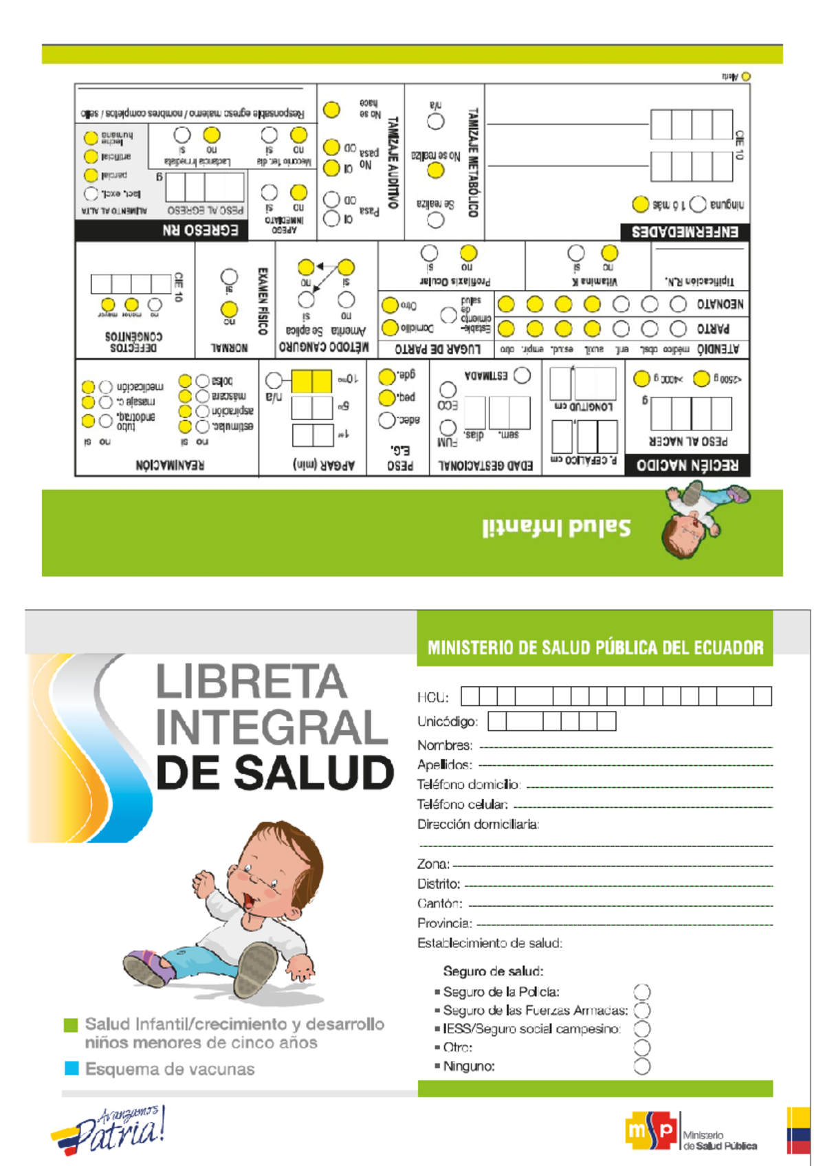 Libreta Integral DE Salud - may e e/u o / / one oseure as ON BUEWNU IS ...