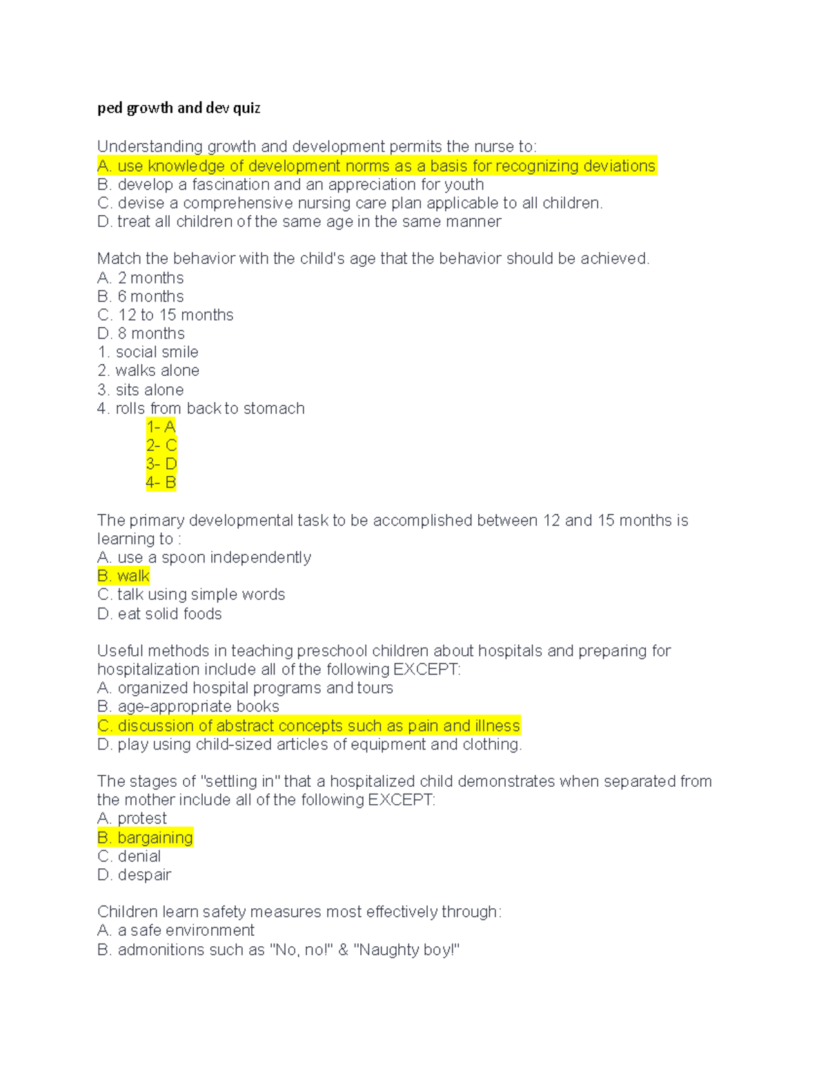 Ped growth and dev quiz - ped growth and dev quiz Understanding growth ...