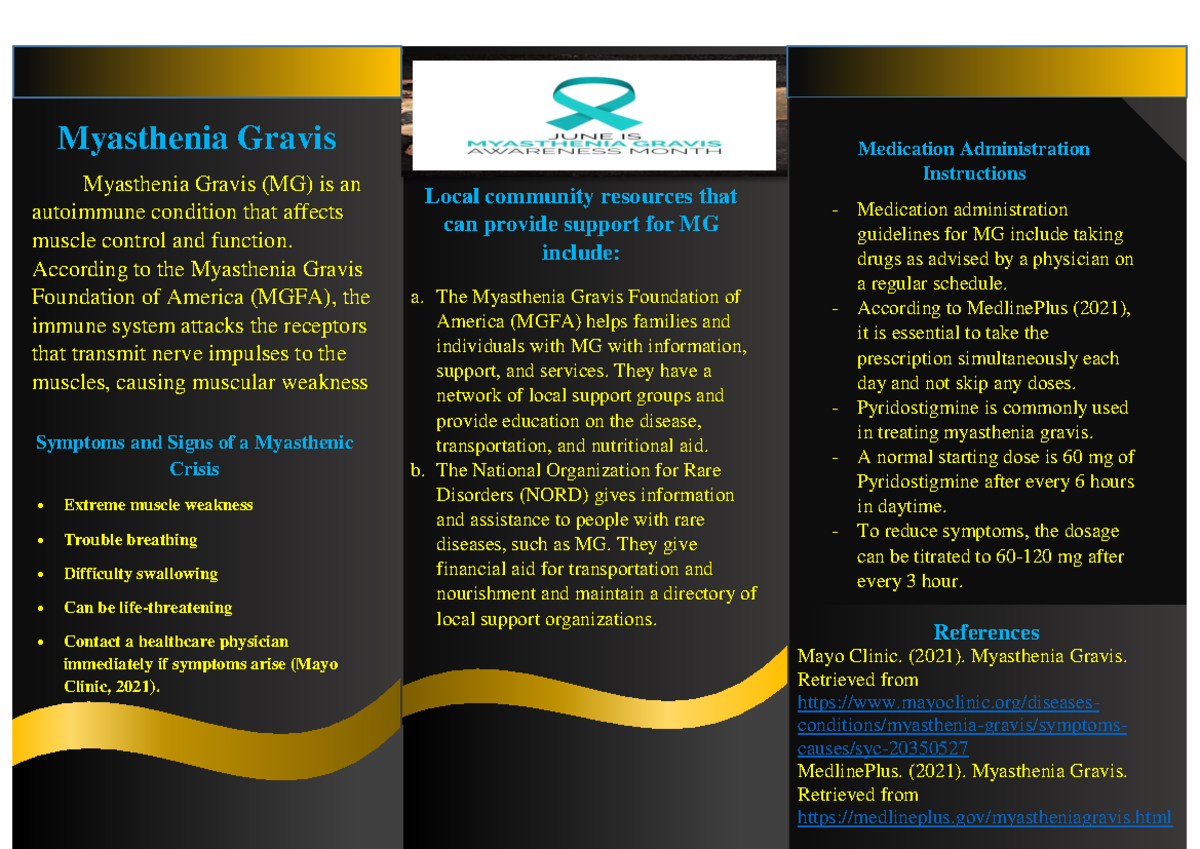 Myasthenia Gravis - Help - Local community resources that can provide ...