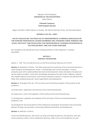 Engineer'S Report - Masters in Management Major in Environmental ...