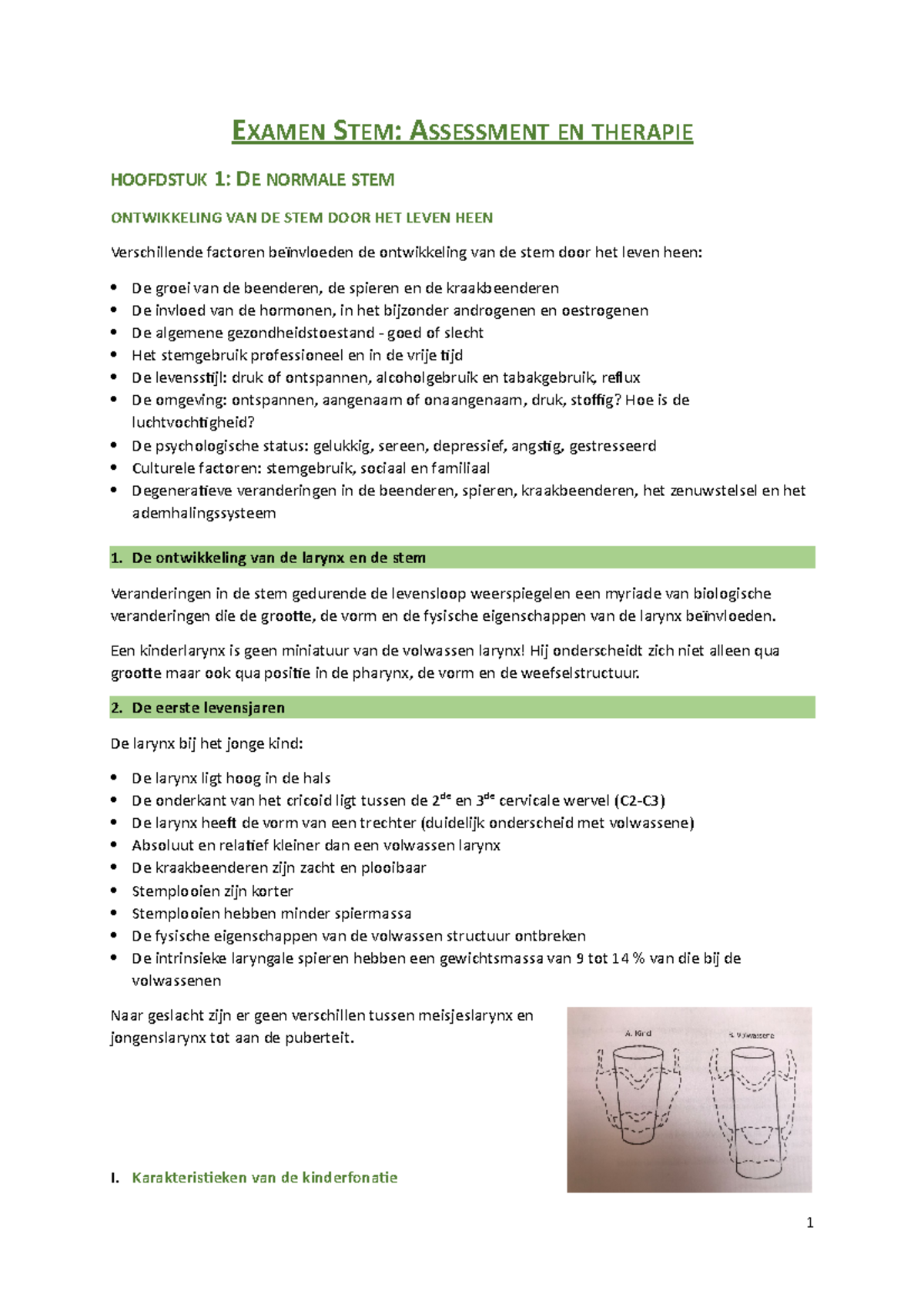 Stem-assessment - E XAMEN STEM: ASSESSMENT EN THERAPIE HOOFDSTUK 1: DE ...