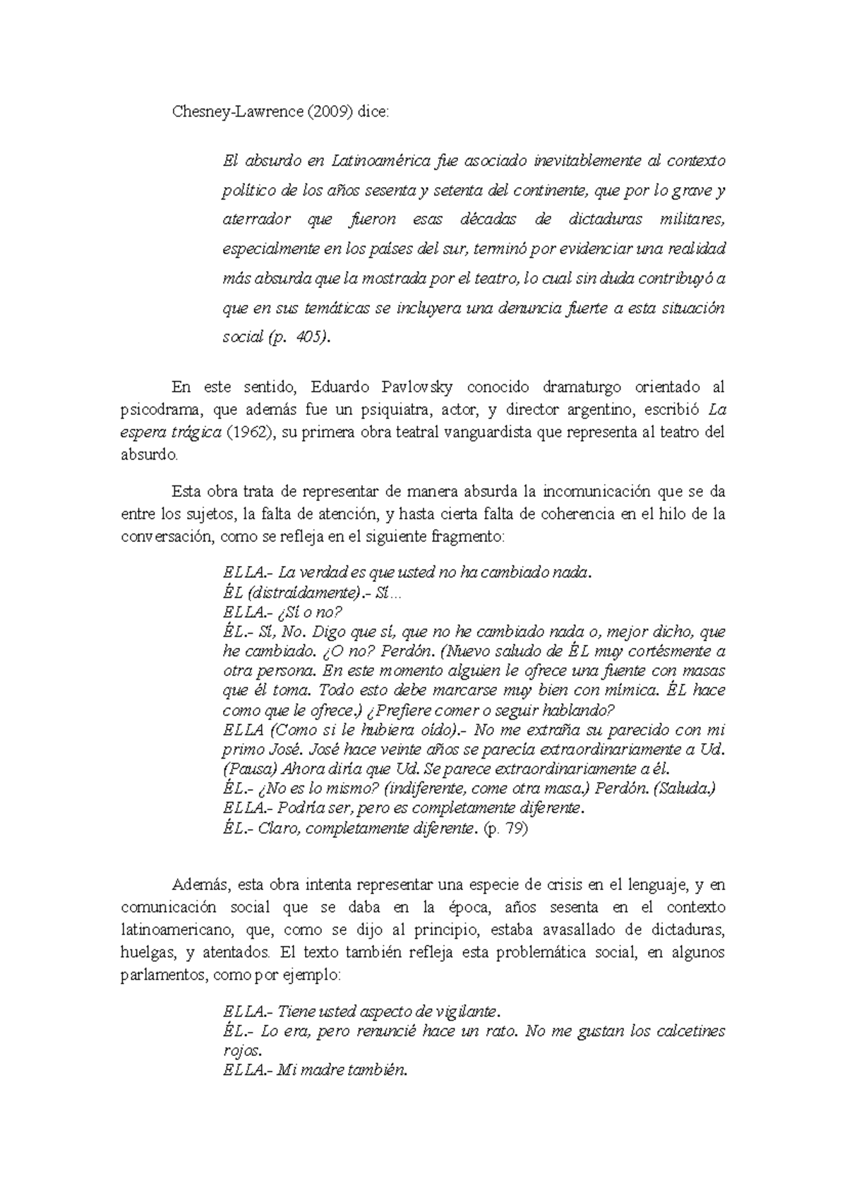 Chesney - Geografía urbano rural - Chesney-Lawrence (2009) dice: El ...