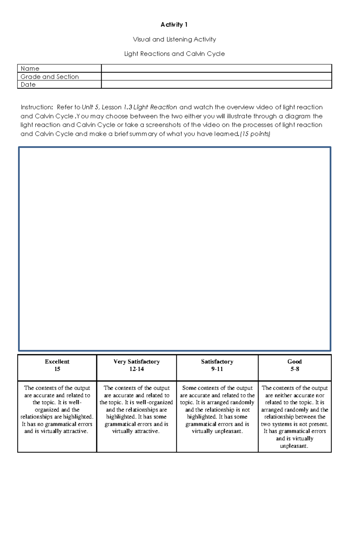 Activity 1 Visual and Listening Activity compressed - Activity 1 Visual ...