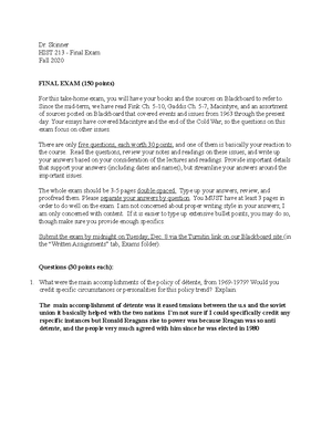 Espoionage in the cold war - Alex Postma Professor Skinner HIST- 15 ...