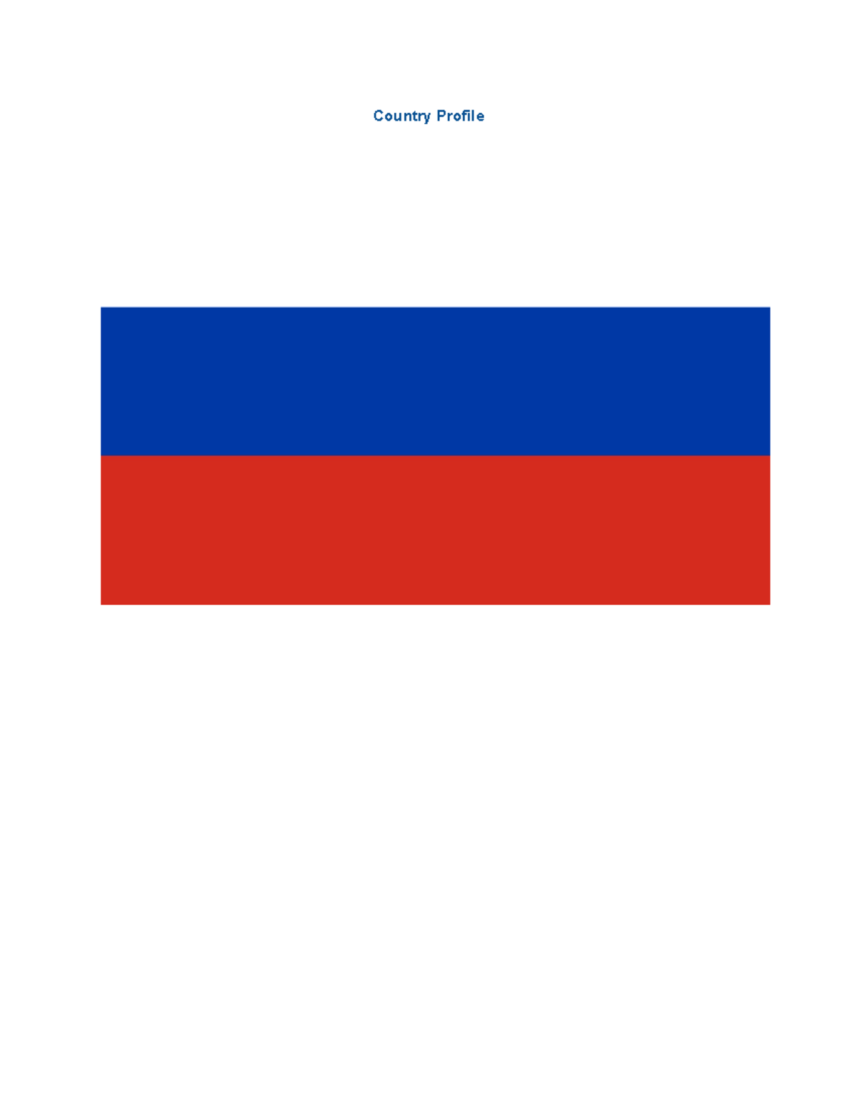 Country Profile-Russia-Tra My - Country Profile Introduction ...