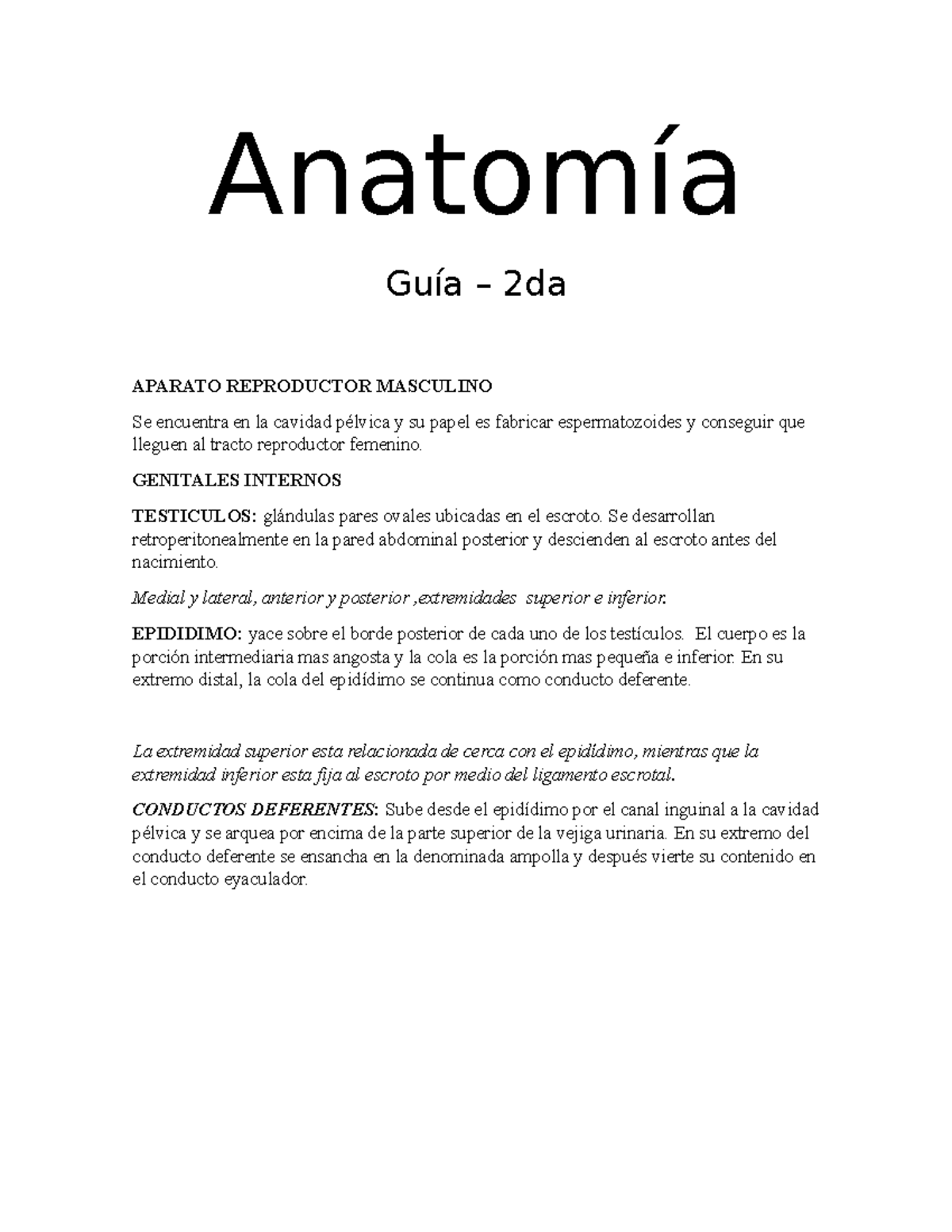 Anatomía-guia - anatomia - Anatomía Guía – 2da APARATO REPRODUCTOR ...