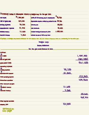 Textbook Notes and Retained Earnings - Textbook notes 1- Homework C. 4 ...