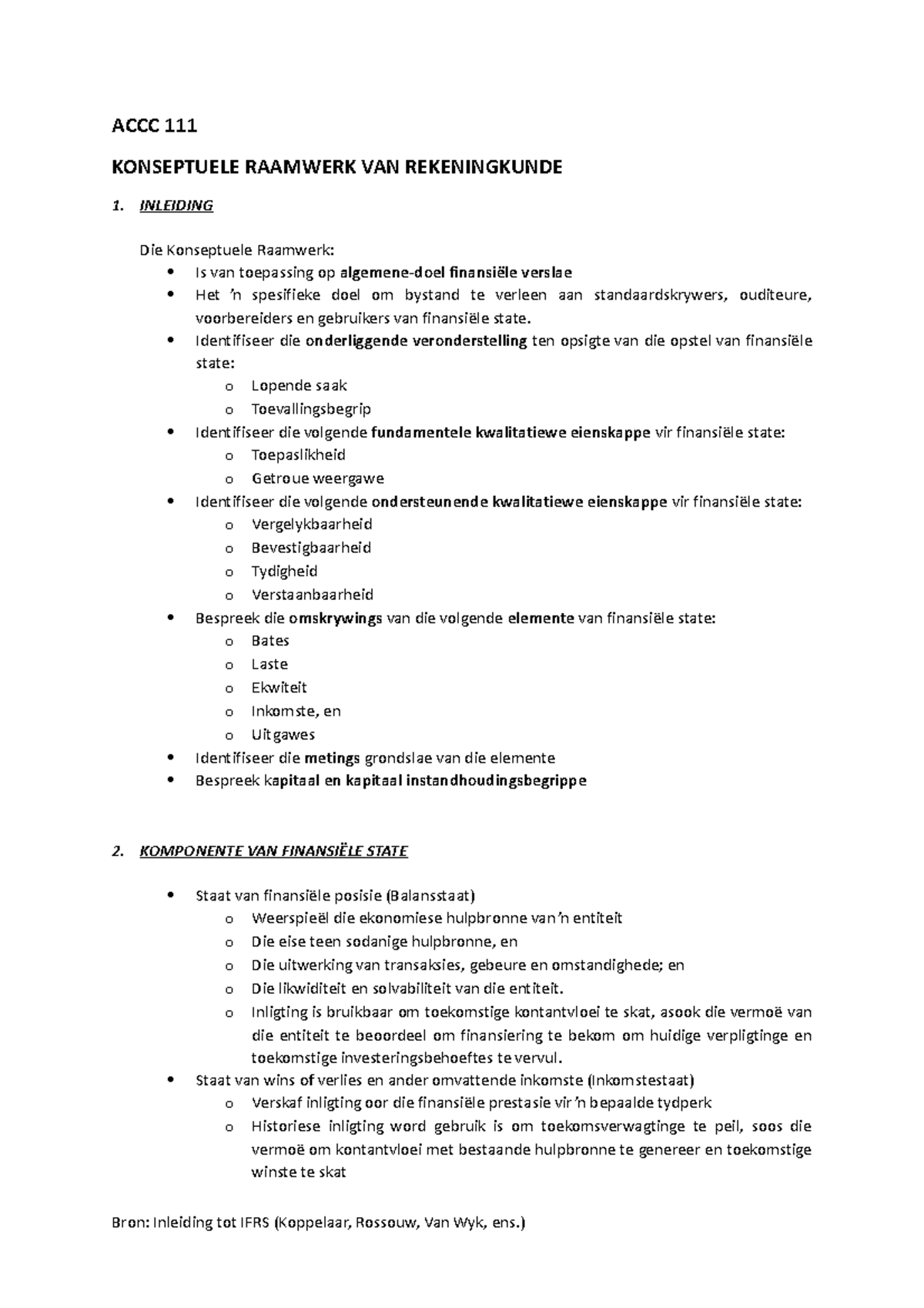 Konseptuele+Raamwerk-1 - ACCC 111 KONSEPTUELE RAAMWERK VAN ...