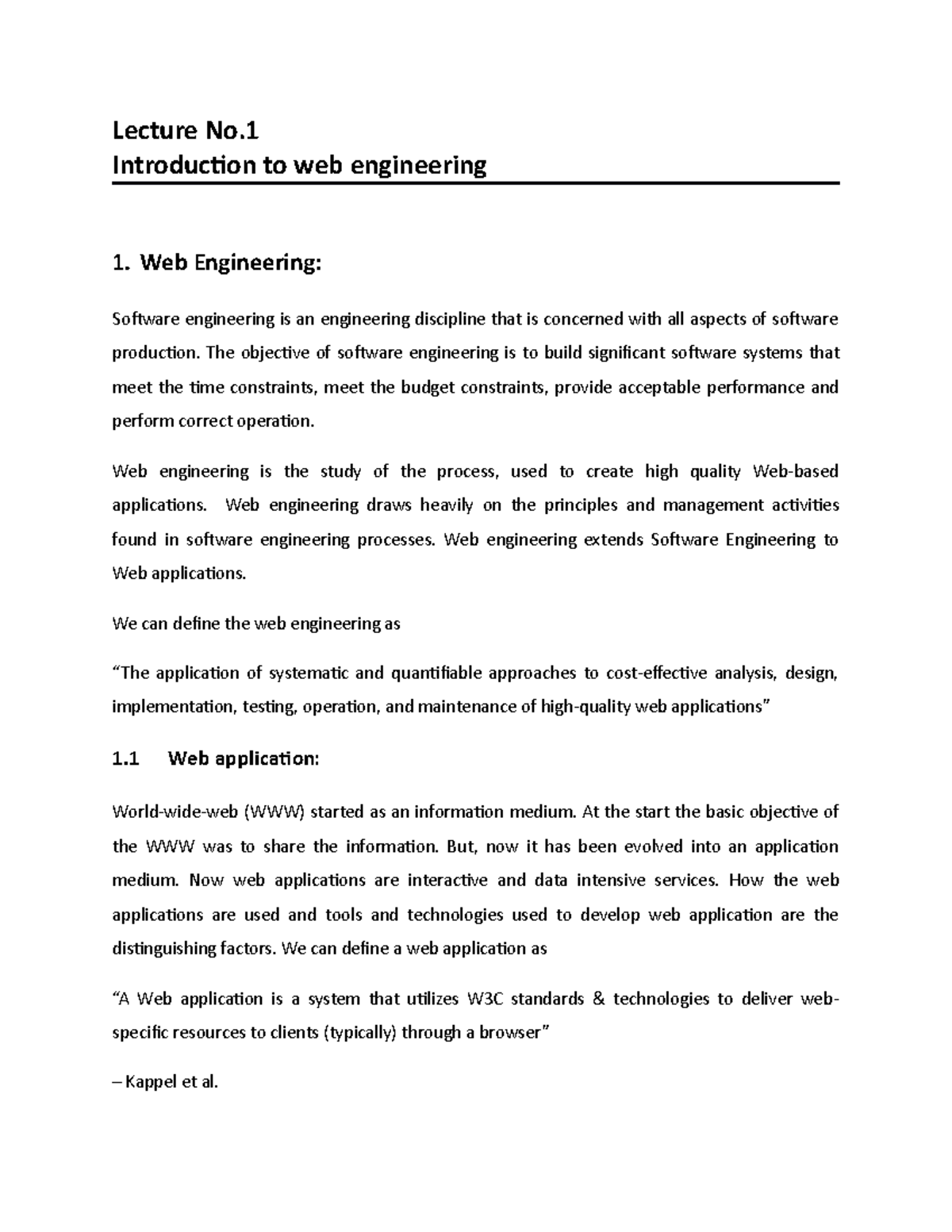 Lecture 15 Form 1-Tag - Lecture No. Introduction to web engineering 1 ...