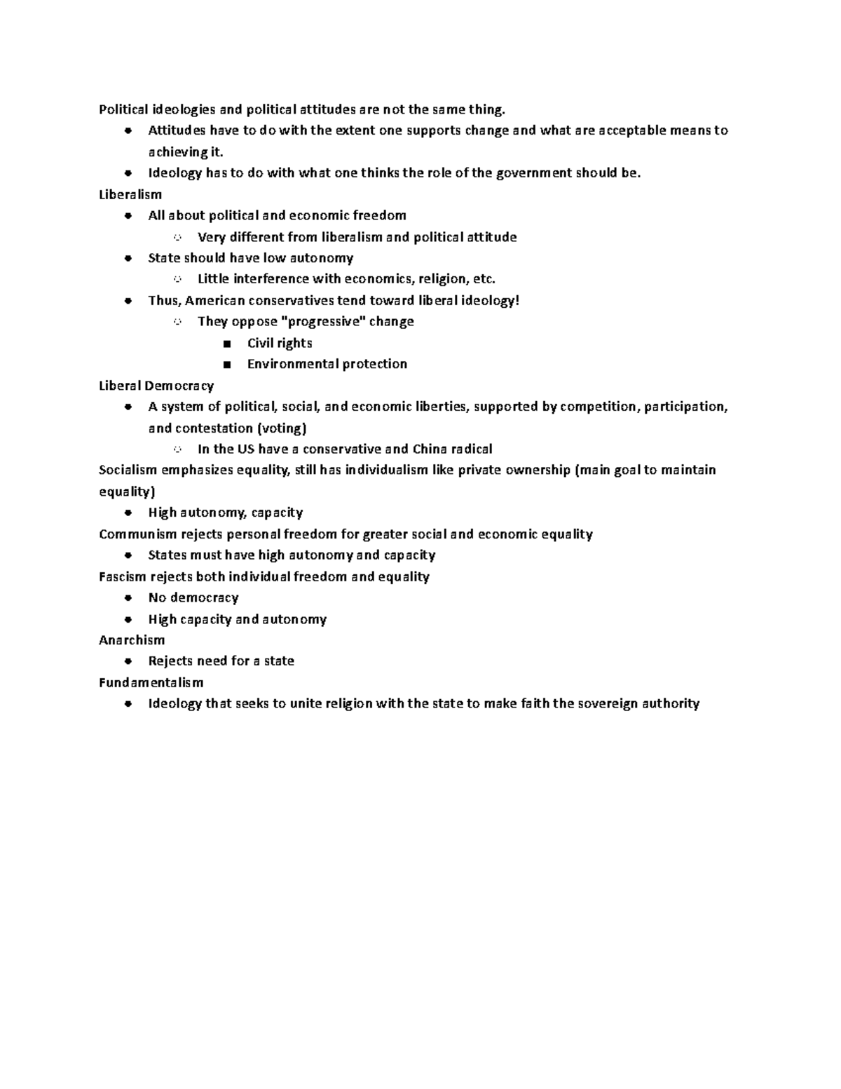 Political ideologies and political attitudes - Attitudes have to do ...