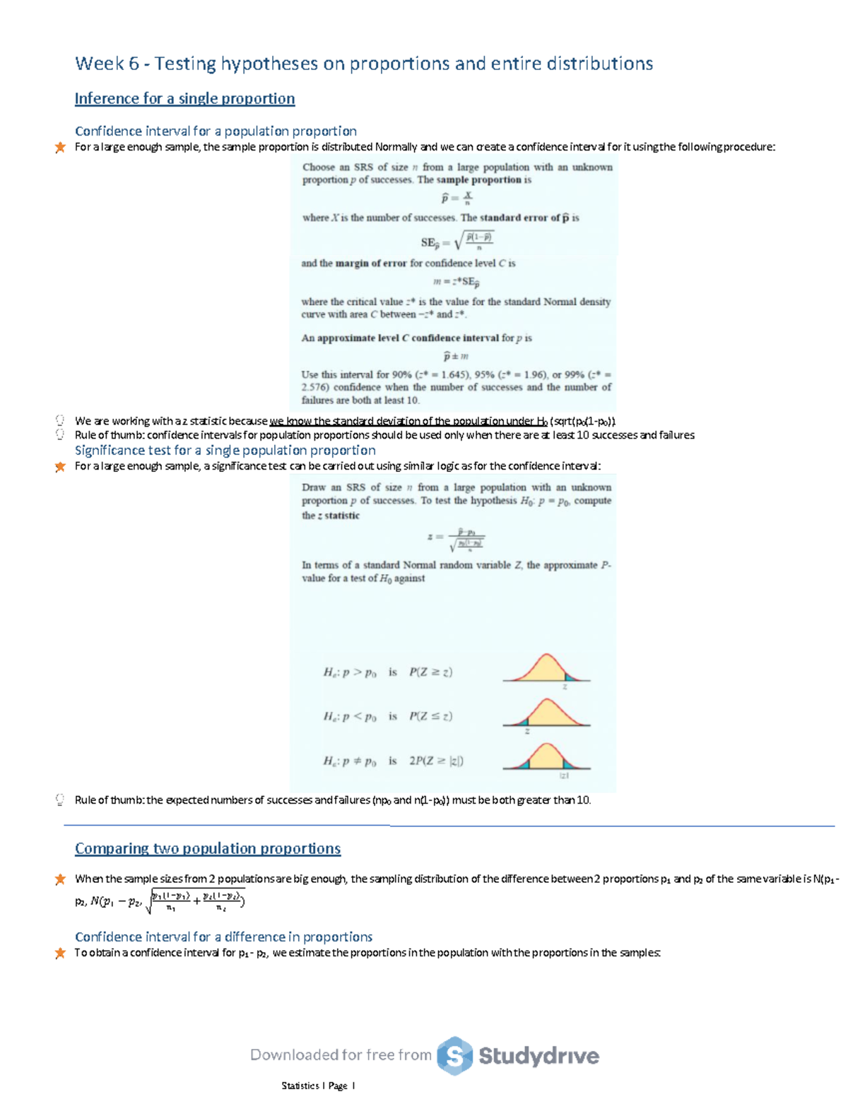 Week 6 - Testing hypotheses on proportions and entire distributions ...
