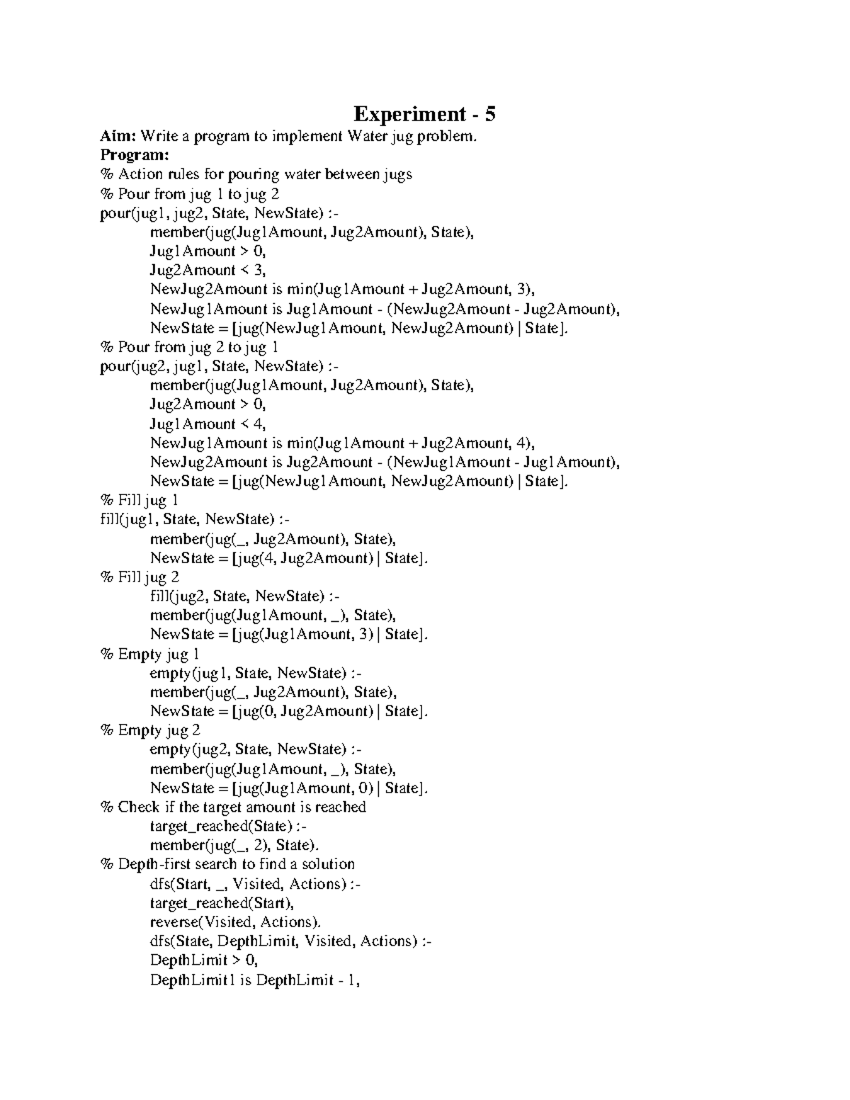 Experiment 5 - asdf - Experiment - 5 Aim: Write a program to implement ...