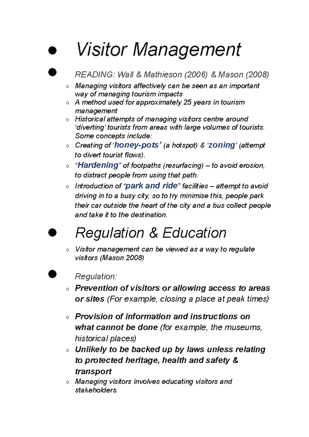 Visitor Management - Lecture notes 15 - Visitor Management READING ...
