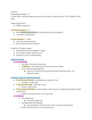 PSYCH 2, Unit 3: Writing Assignment - Summary Assignment: Psychological ...