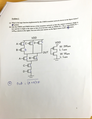 ECE 467 - Introduction to VLSI Design - Homework 1 - Homework 1 ECE 467 ...