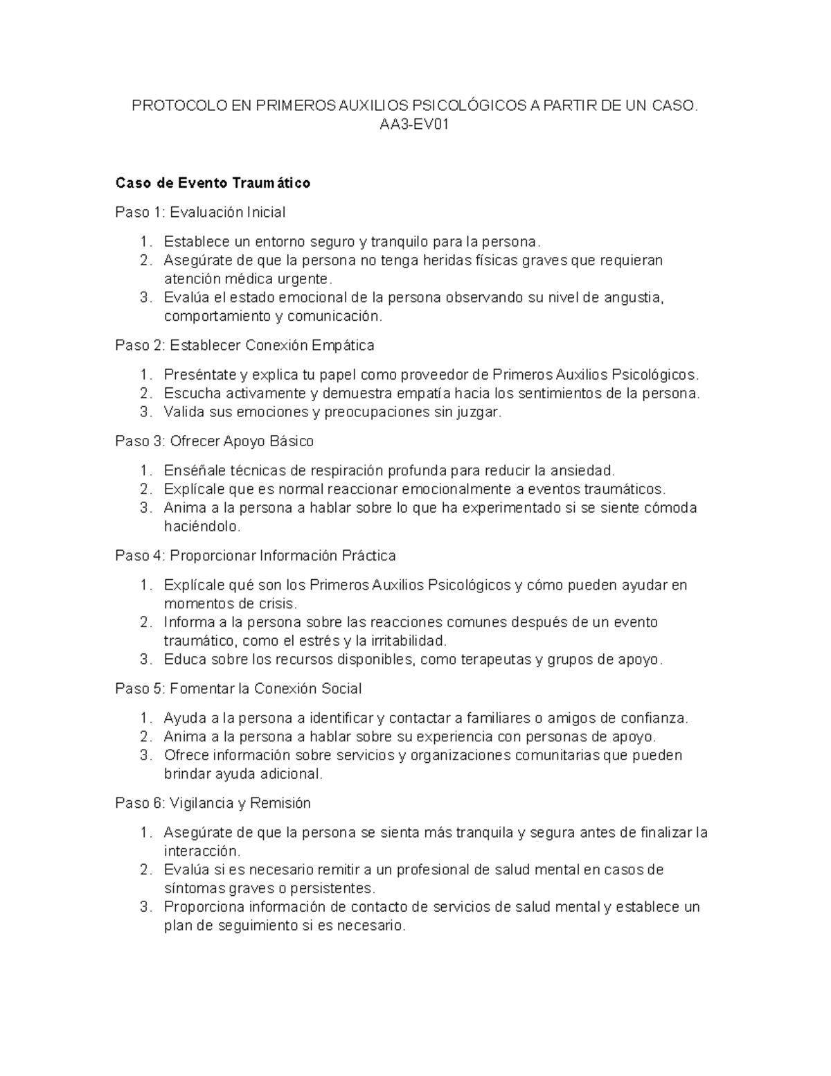 Construcción de protocolo en primeros auxilios psicológicos a partir de ...