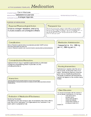 #148(benzonatate) - ATI Medication Template - ACTIVE LEARNING TEMPLATES ...