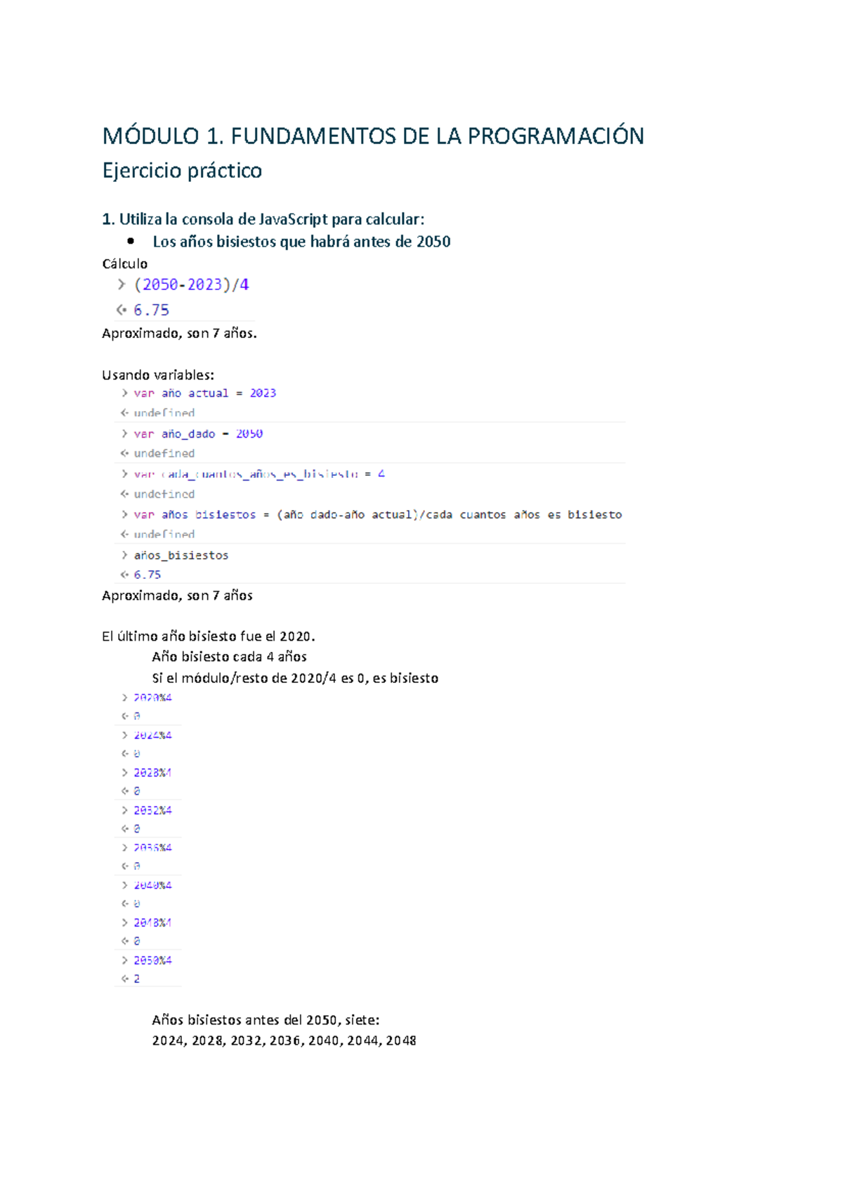 Introducción a la Programación Ed 18 Ejercicios Practicos M1 - MÓDULO 1 ...