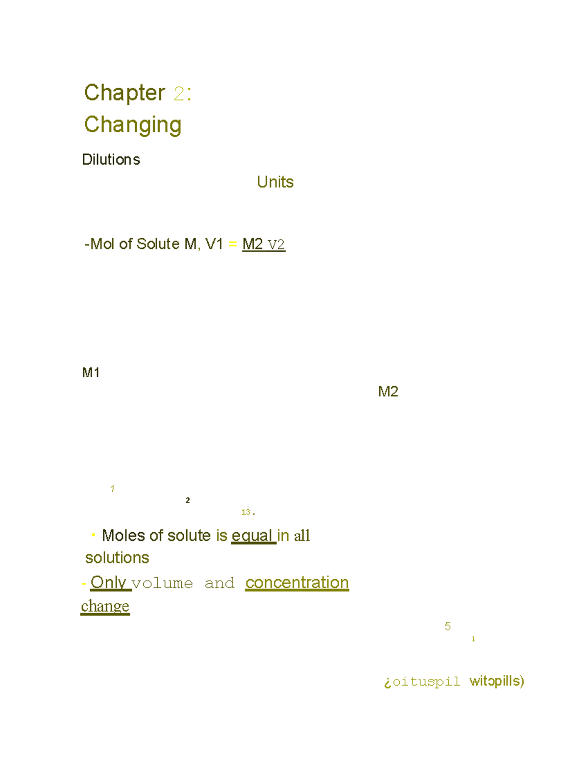 CH 201 Chapter 2 Changing solutions - Chapter 2 : Changing Dilutions ...