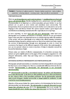 Photojournalism Module 1 - Module 1 - A short history of photo ...