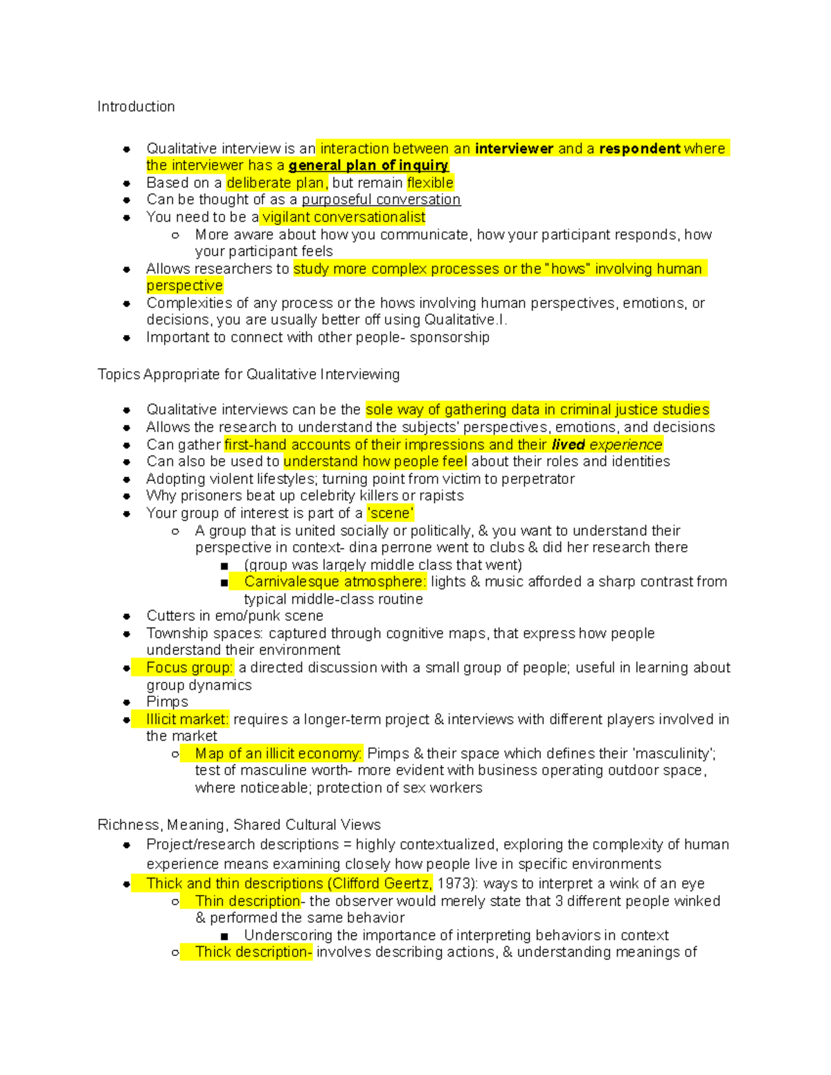 Chapter 10 Qualitative Interviewing - Introduction Qualitative ...