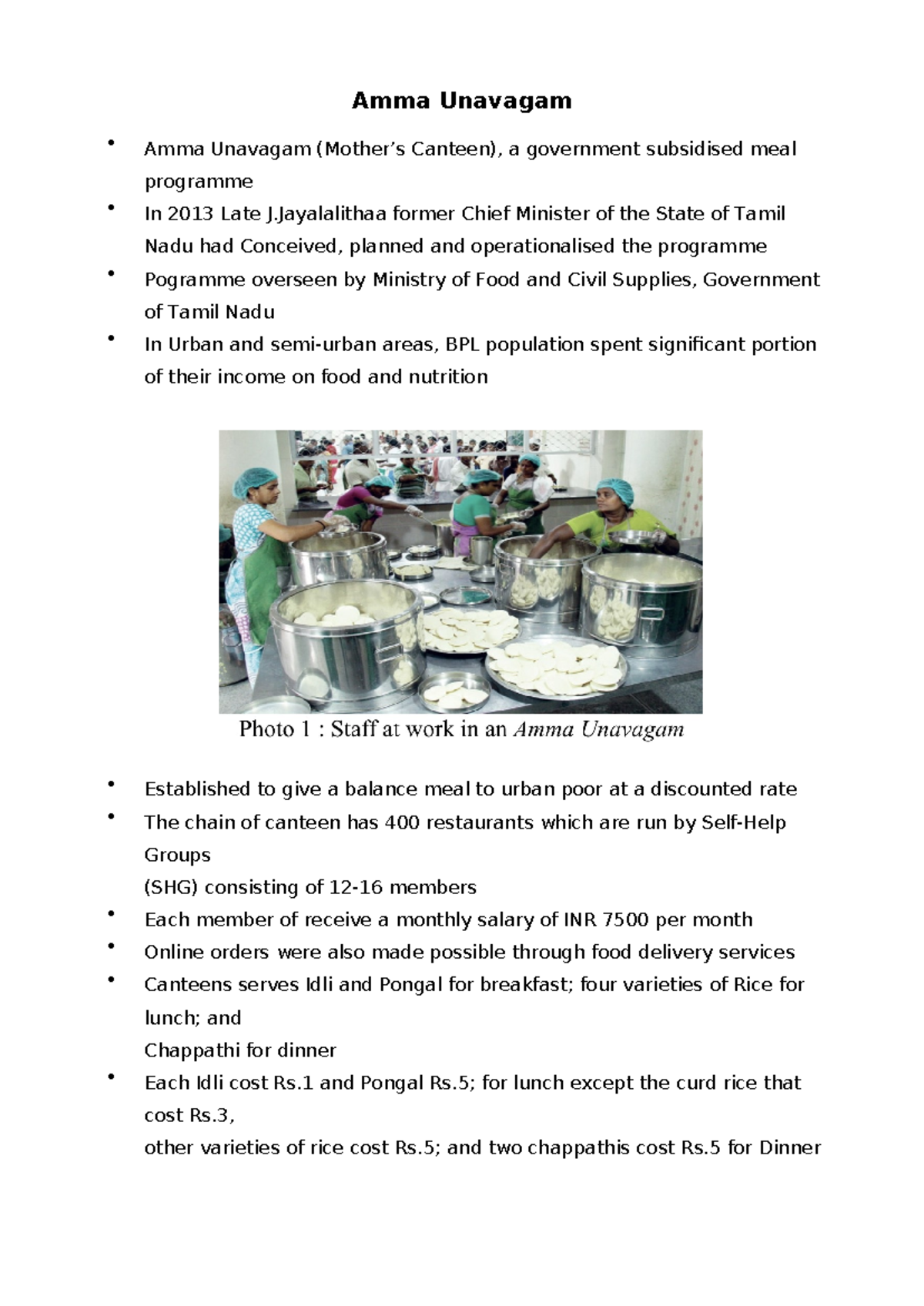 4 1 Amma Unavagam Tamil Nadu - Amma Unavagam Amma Unavagam (Mother’s ...