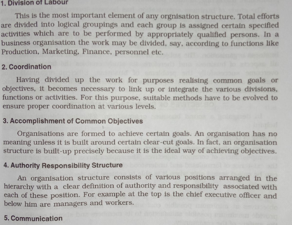 Nature and characteristics of organisation - Bachelor of Commerce - Studocu