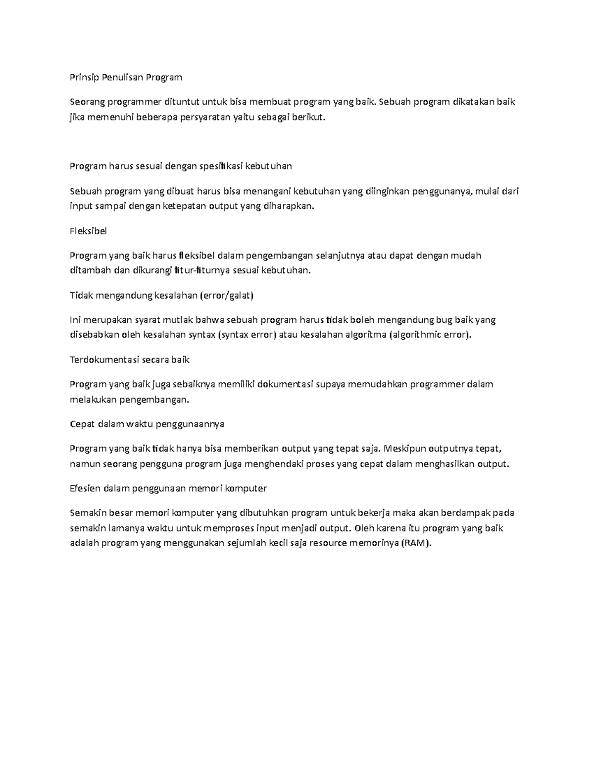 Prinsip Penulisan Program - Prinsip Penulisan Program Seorang ...