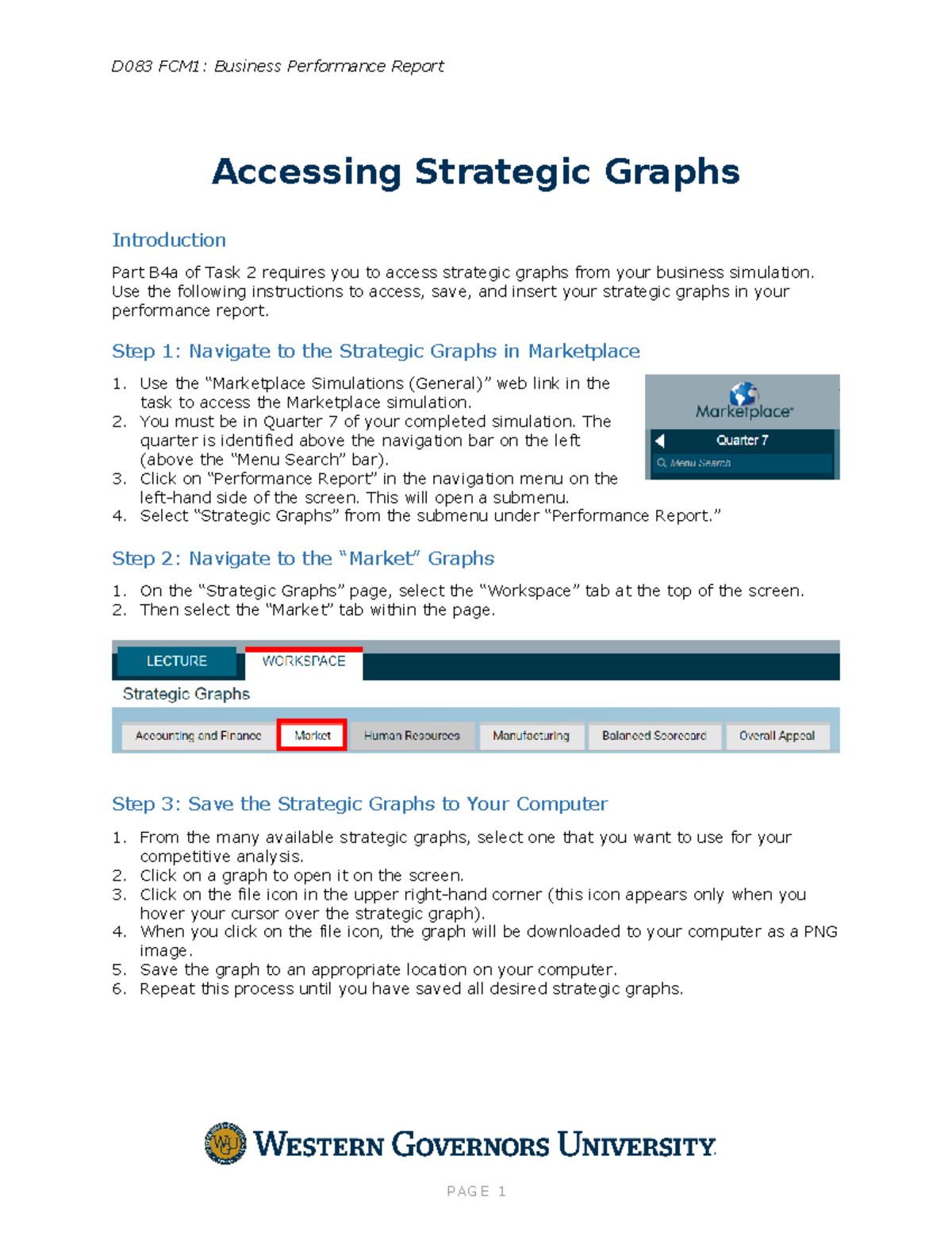 D083 Accessing Strategic Graphs - D083 FCM1: Business Performance ...