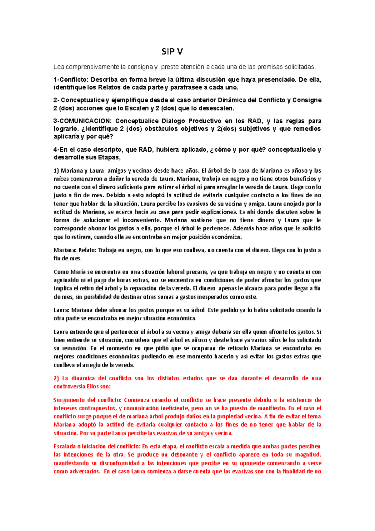 SIP V Compendio - lijl - SIP V Lea comprensivamente la consigna y ...