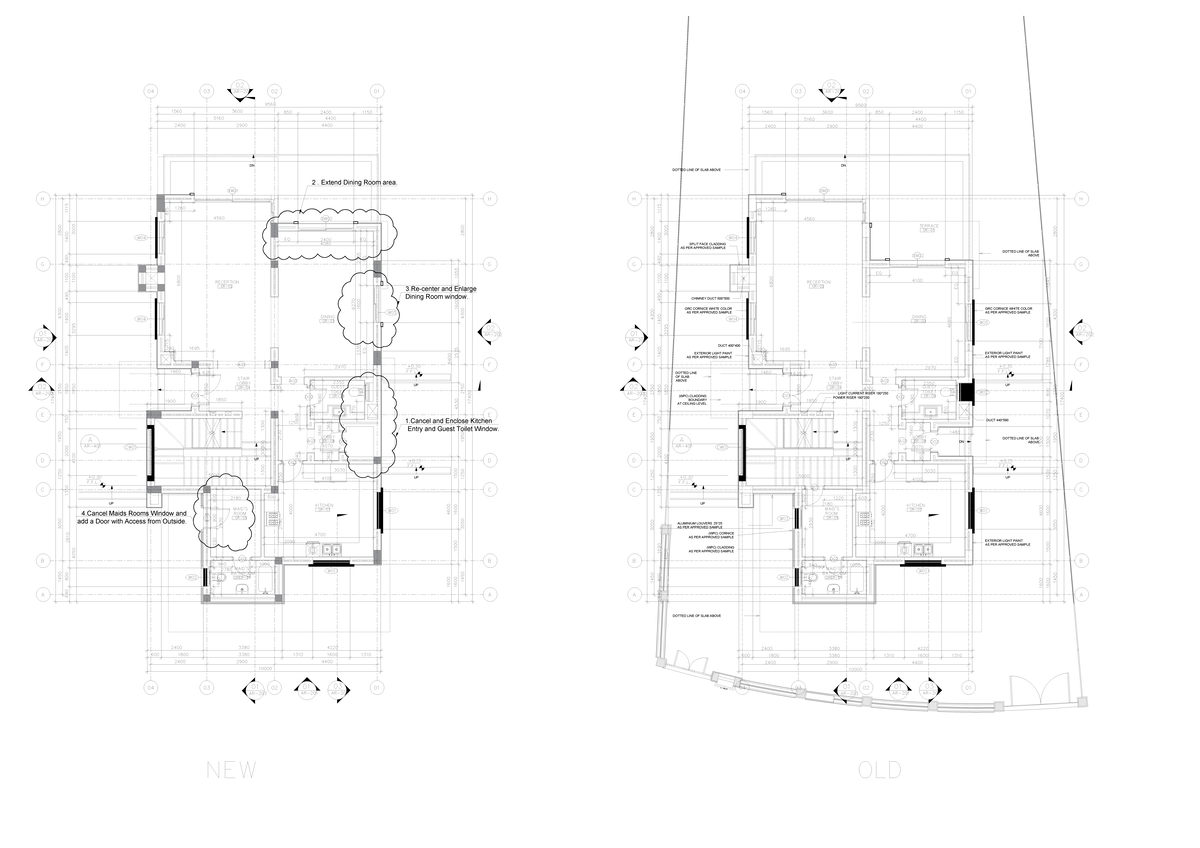 Ground Floor PLAN-01-Model - DN UP UP UP UP 2. Extend Dining Room area ...