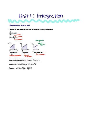 Integration Techniques - MATH 0100 - Studocu