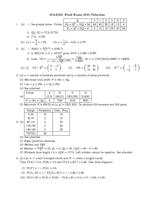Applied Business Mathematics - MA4113 - UL - Studocu